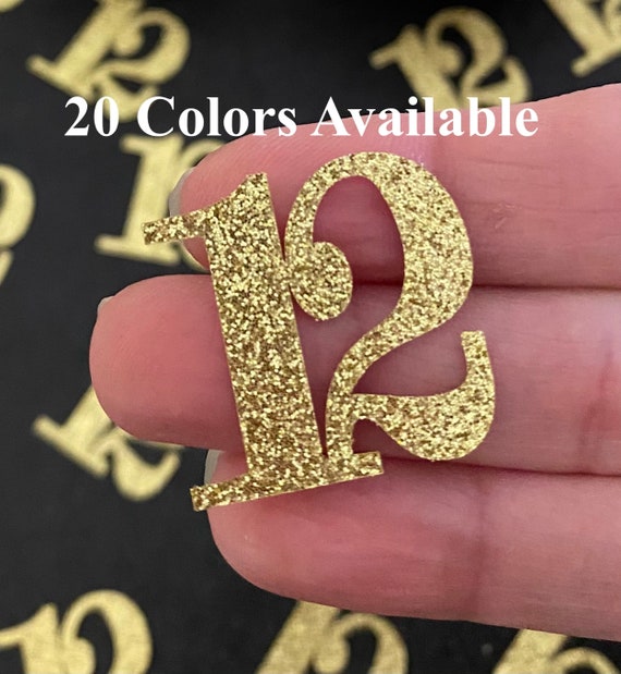 Any Number 12th Birthday Confetti 1 Inch Number 12 Glitter - Etsy