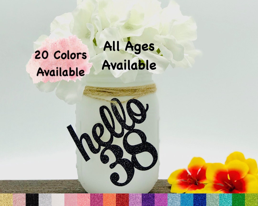38th Birthday Decorations Number Cutout for Centerpiece 20 Colors ...