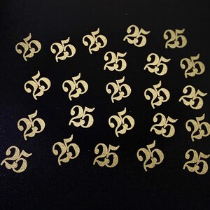 25th Birthday Confetti (1 Inch ) Number 25th Glitter Confetti Party ...