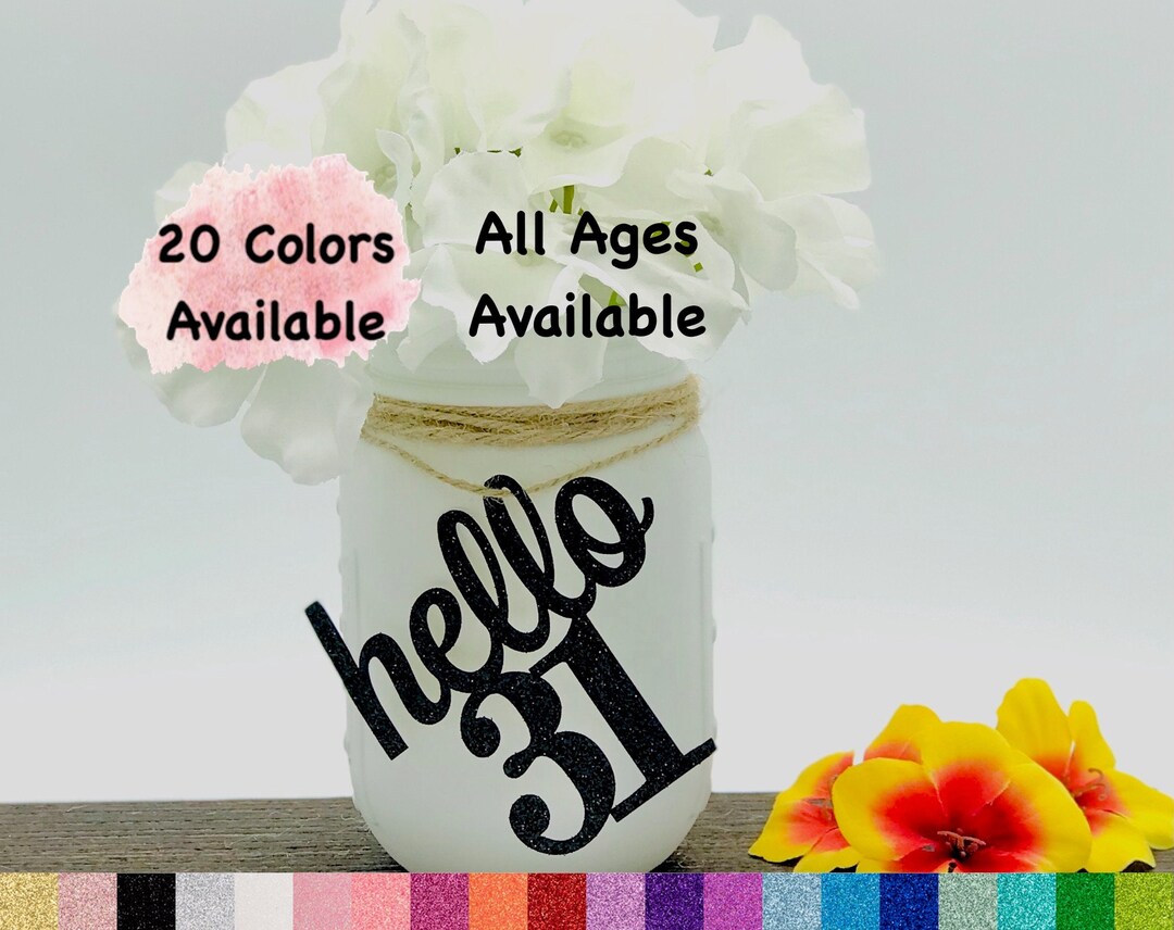 31st Birthday Decorations Number Cutout for Centerpiece 20 Colors ...