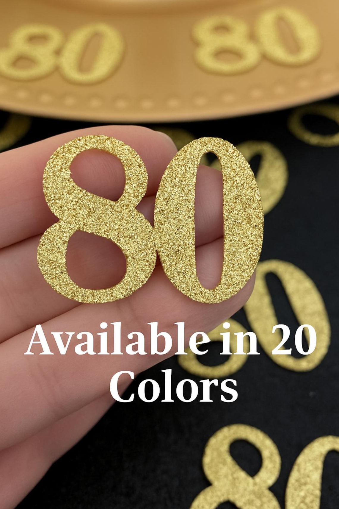 80th Birthday Confetti (1 Inch ) Number Confetti 80th Birthday Party ...