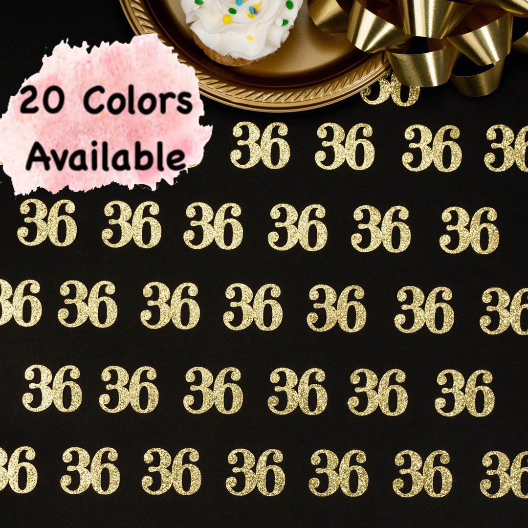 36th Birthday Confetti 1 Inch Party Glitter 36th Birthday Party ...