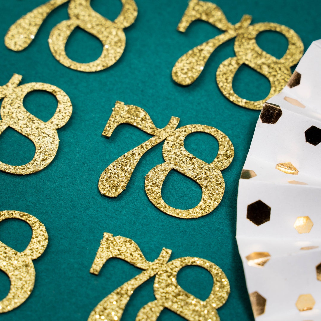 78th Birthday Confetti Party Favors 78th Anniversary Decorations Party ...