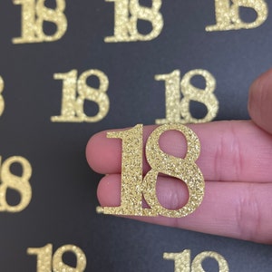 Any Number 18th Birthday Confetti 1 Inch Number 18 Glitter Confetti ...