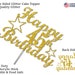 45th Birthday Cake Topper Double Side Glitter Glitter Cake Topper 45th ...