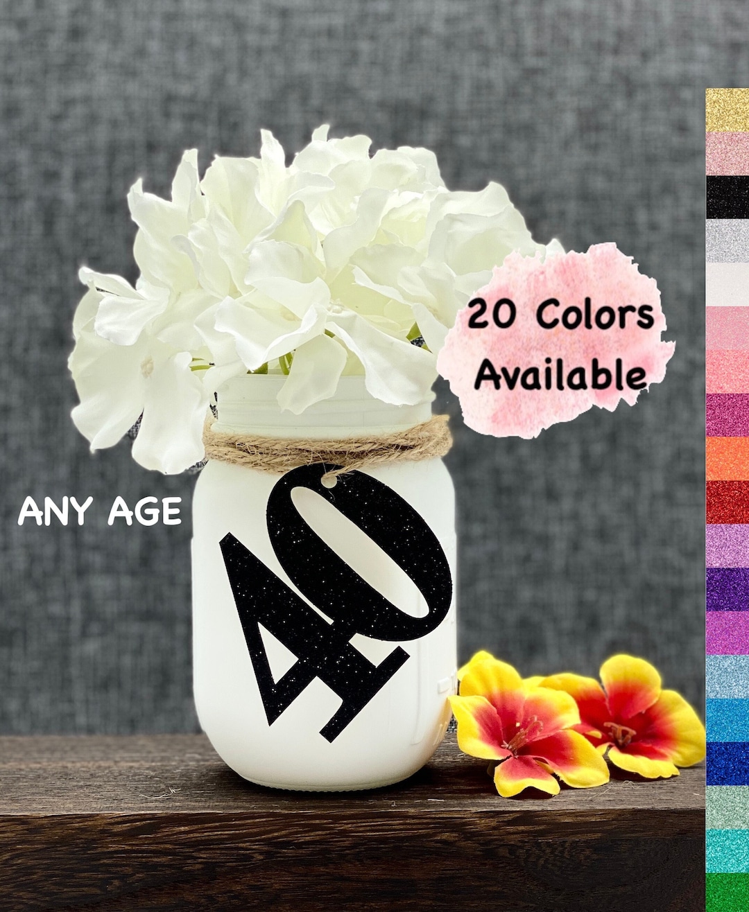 40th Birthday Decorations | Number 40 | Birthday Table Decor | Age 40 ...