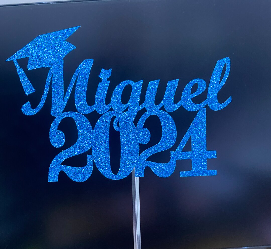Personalized Graduation Cake Topper Approx 6 Inches Wide Graduation ...