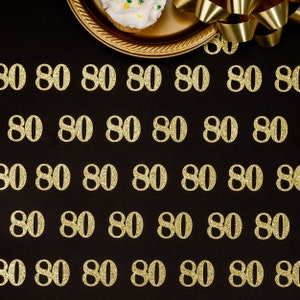 80th Birthday Confetti Party Favors 80th Anniversary Decorations Party ...