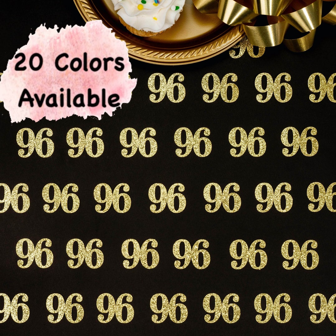 96th Birthday Confetti 1 Inch Party Glitter 96th Birthday Party ...
