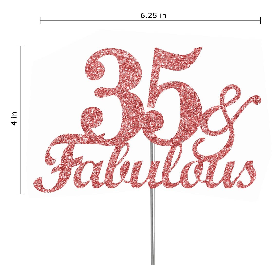 35th Birthday Cake Topper 35 And Fabulous Cake Topper Available Etsy