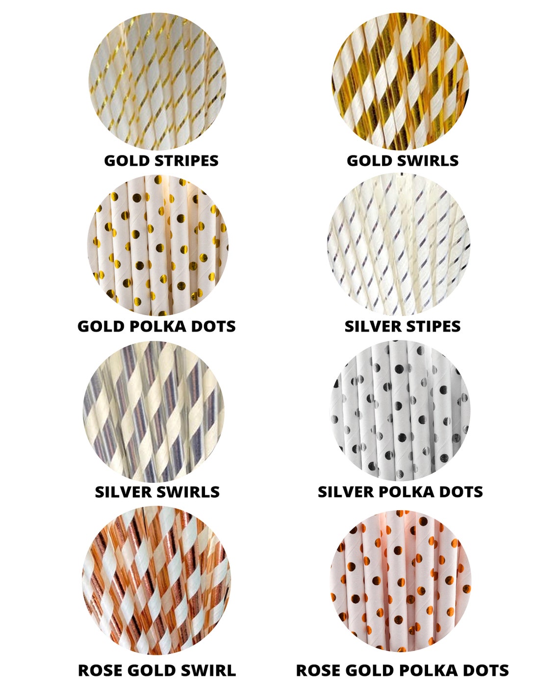 75th Birthday Party Straws With Number Any Age SET OF 12 - Etsy