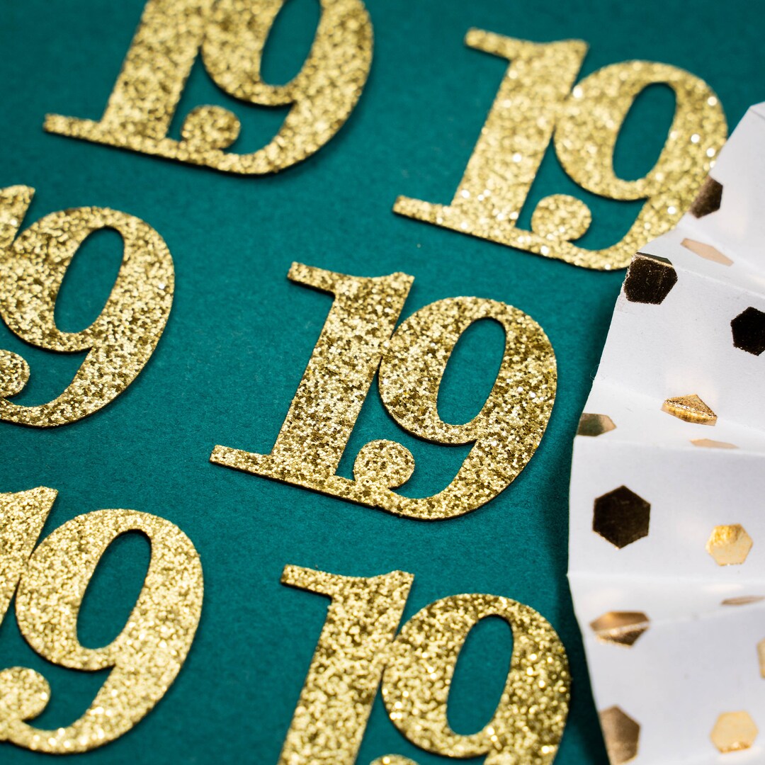 19th Birthday Confetti Party Favors 19th Anniversary Decorations Party ...