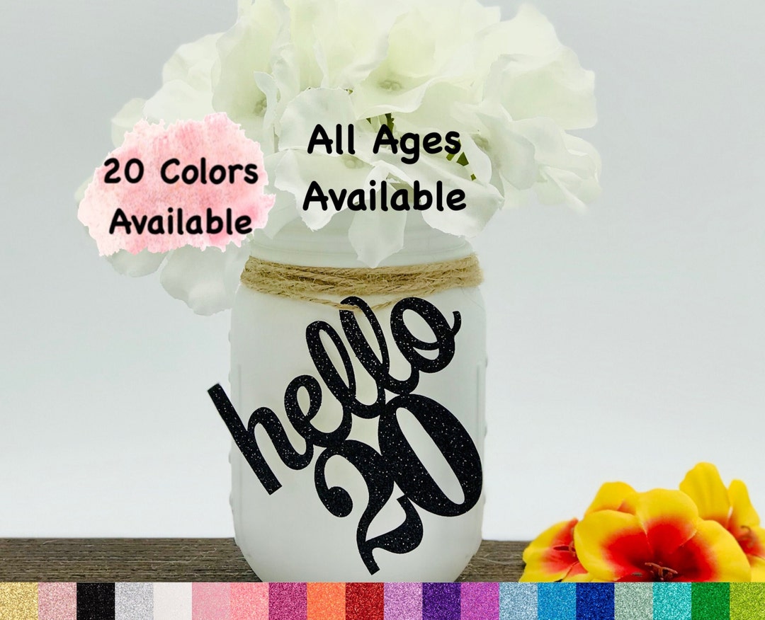 20th Birthday Decorations Number Cutout for Centerpiece (20 Colors ...