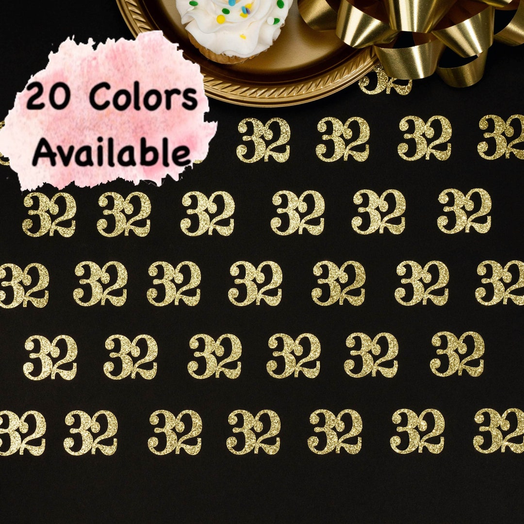 32nd Birthday Confetti 1 Inch Party Glitter 32nd Birthday Party ...