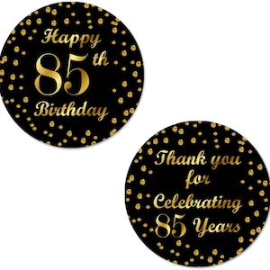 85th Birthday 85th Birthday 85th Happy Birthday Stickers, 2 Inch Big ...