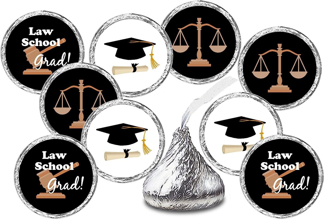 Law School Graduation Party Stickers (set of 216) (CANDY NOT INCLUDED ...