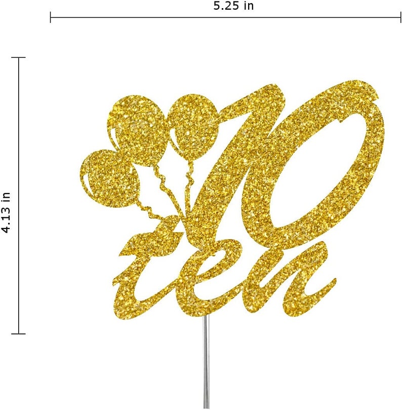 10th Birthday Cake Topper | Number Ten Cake Topper | 10th Birthday ...