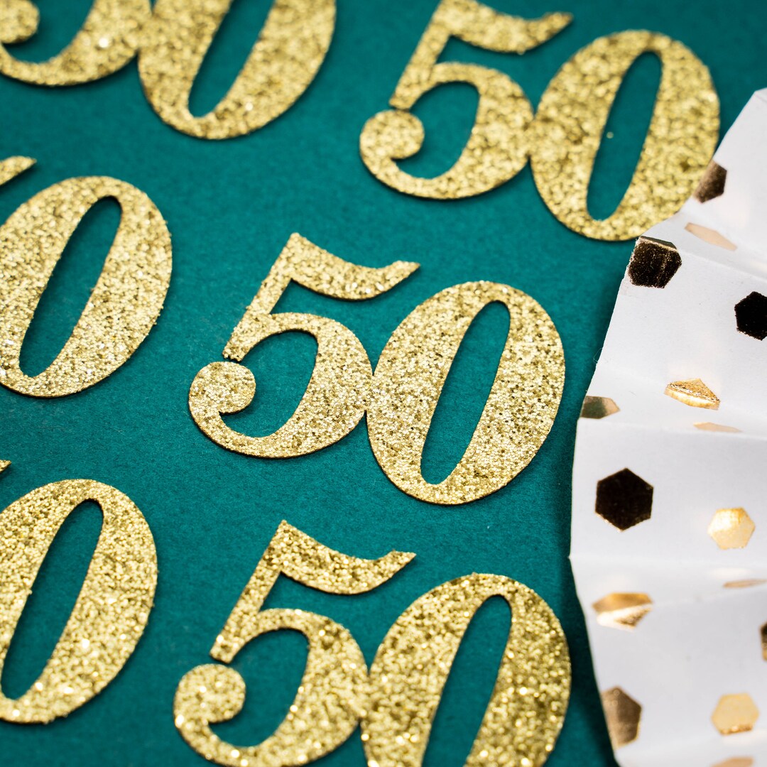 50th Birthday Confetti Party Favors 50th Anniversary Decorations Party ...