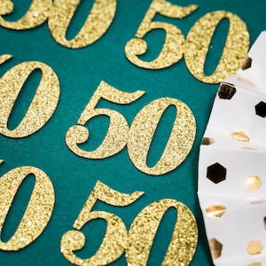 50th Birthday Confetti Party Favors 50th Anniversary Decorations Party ...