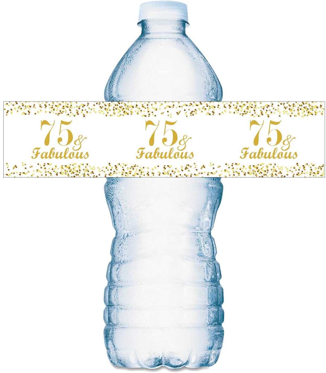 75 and Fabulous | 75th Birthday Water Bottle Labels | (SET of 25 ...