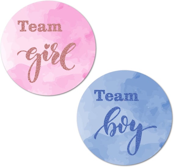 40pc Team Girl Team Boy Gender Reveal Stickers 2 Inch Big - Etsy