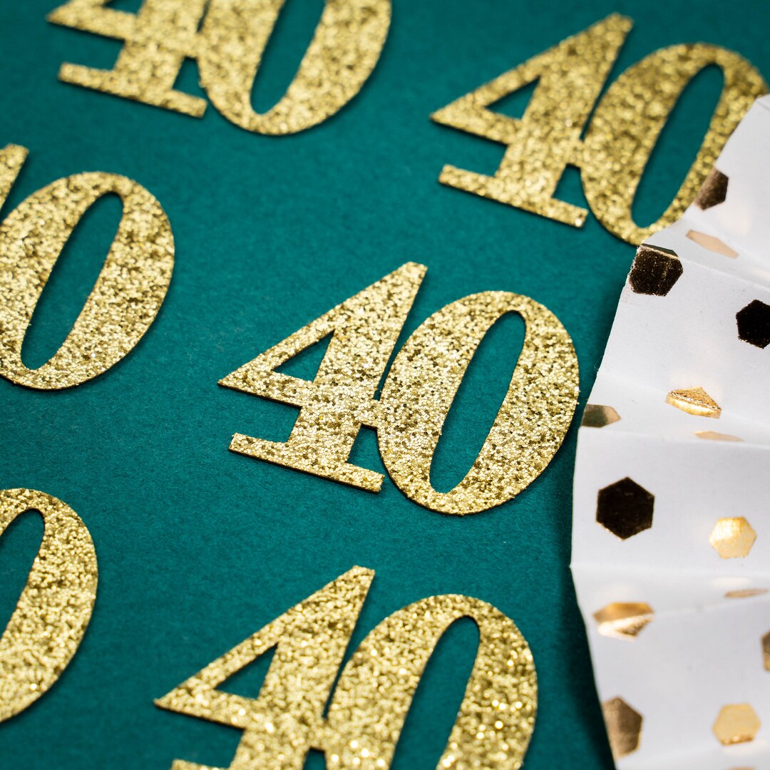 40th Birthday Favors Confetti Party Favors 40th Anniversary Decorations ...