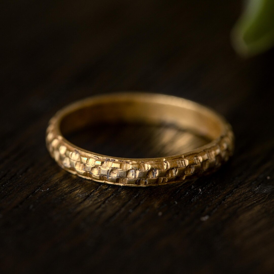 Rare Antique English Stuart Period 18K Gold Checkerboard Band Ring ...