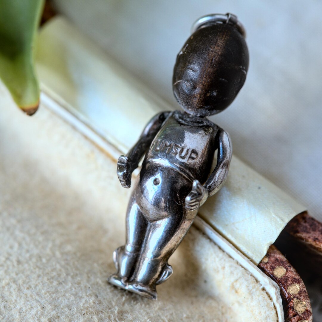 Antique English Silver Touch Wood Touchwud Fumsup WWI Soldier's Lucky ...