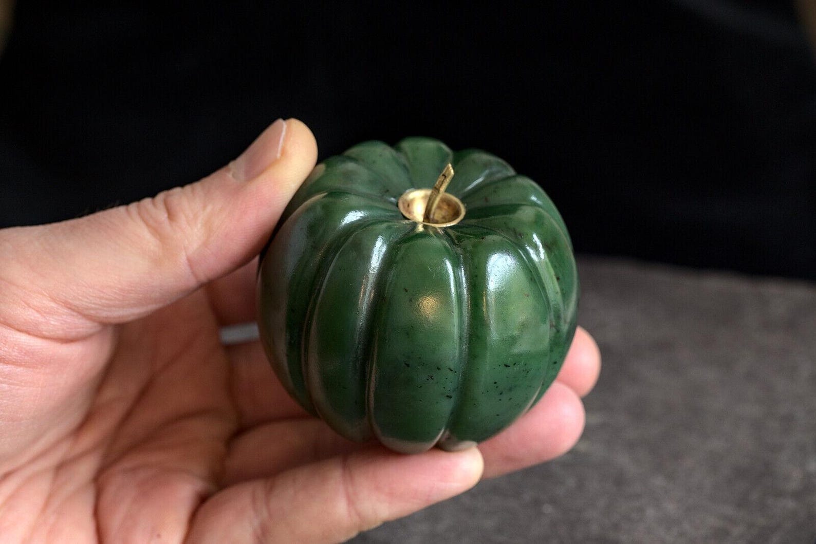 Antique Imperial Pre-revolution 14K Gold Diamond Nephrite Jade Gum Pot ...