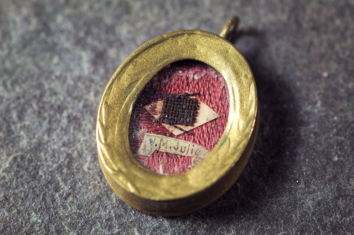 Genuine Antique Brass Religious Reliquary Locket Theca W/ Relic VM ...