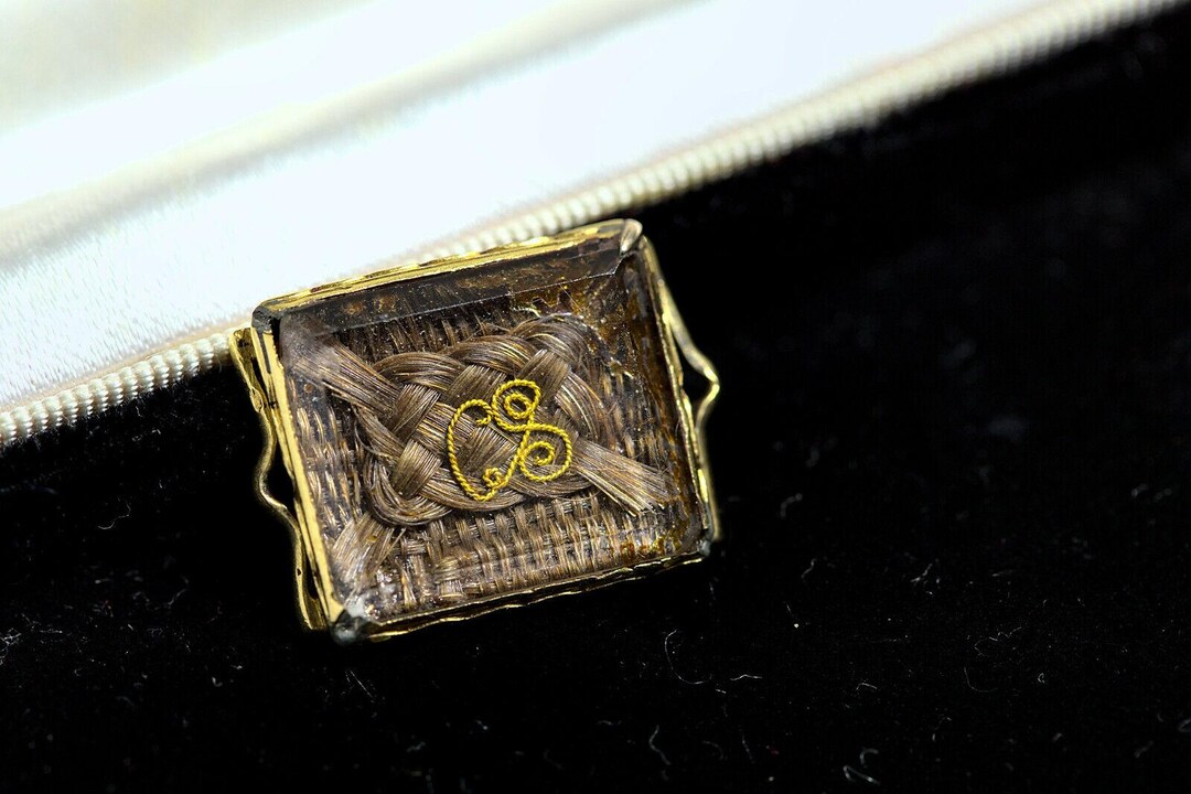Genuine Rare Antique English 17thc Gold Stuart Crystal Cypher Hair ...