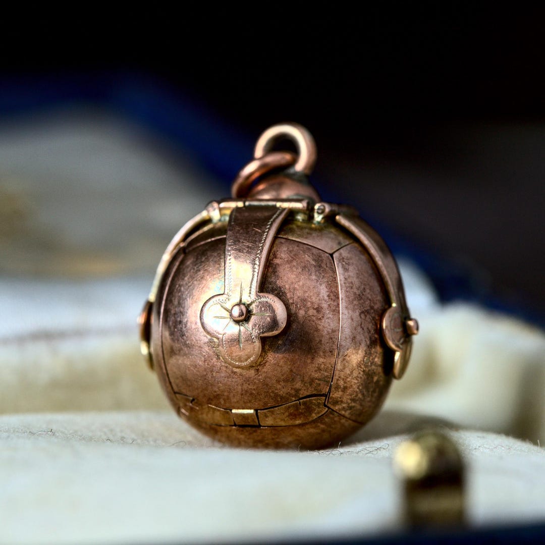 Antique English 9K Gold Silver Transforming Masonic Orb Cross Pendant ...