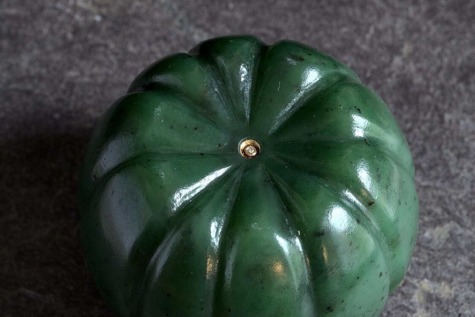Antique Imperial Pre-revolution 14K Gold Diamond Nephrite Jade Gum Pot ...