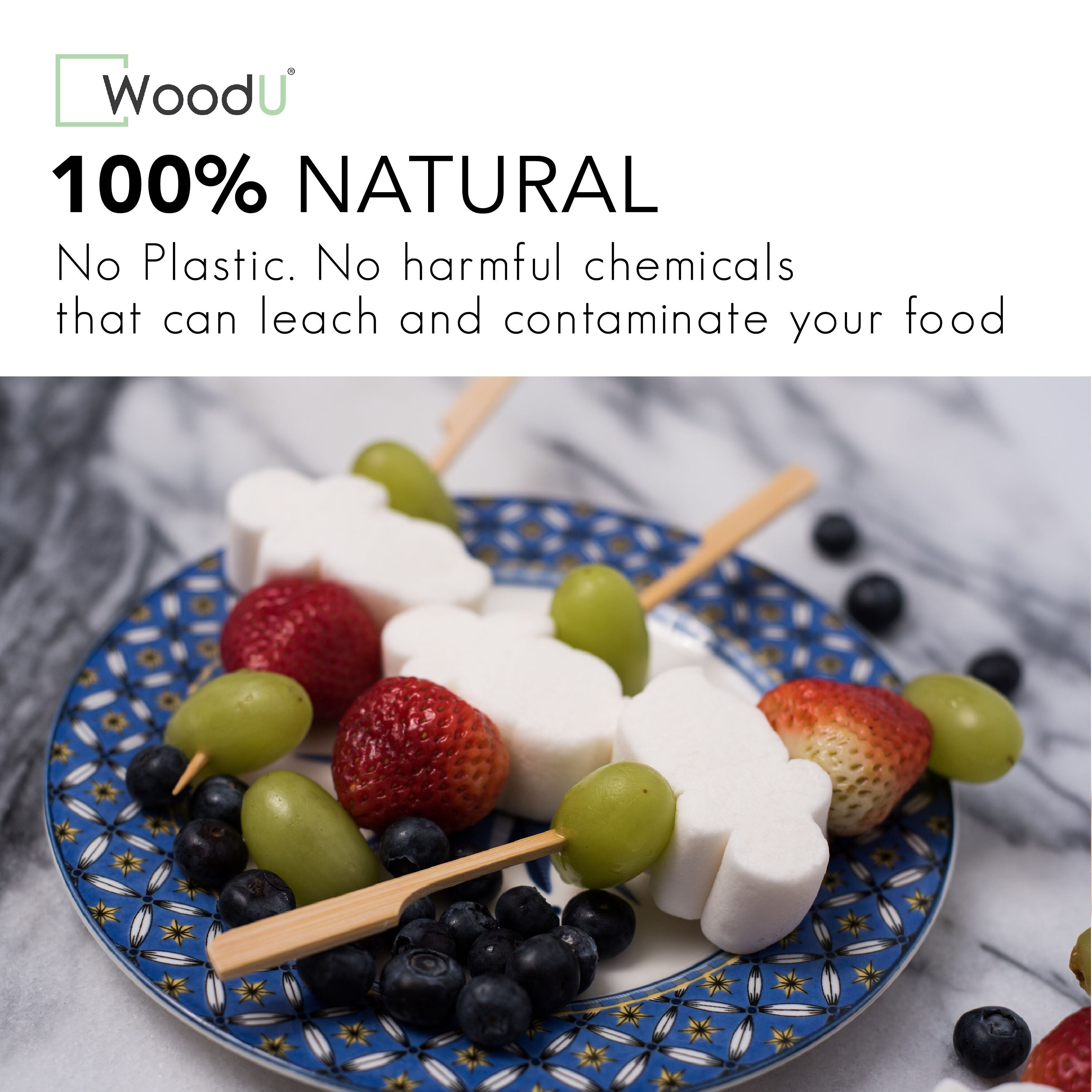 Disposable & Eco-friendly Natural Bamboo Picks Paddle Skewers 7 100PC ...