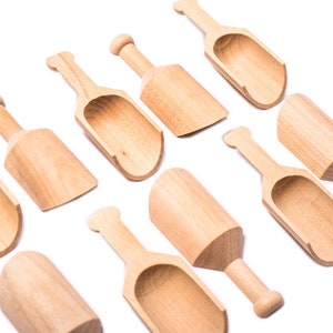 Woodu Mini Wooden Scoop 3 10PC Great Gift Eco-friendly | Etsy