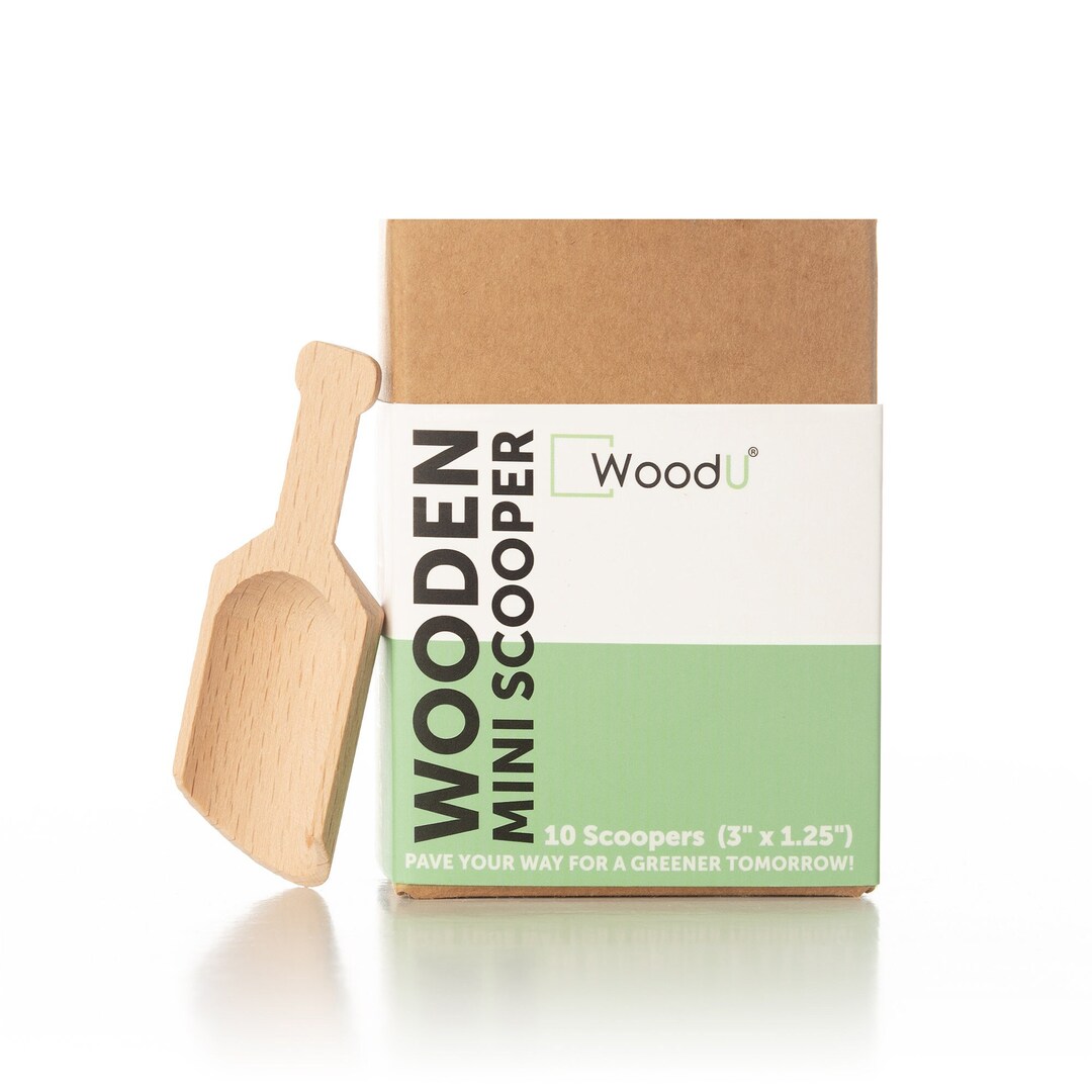 Woodu Mini Wooden Scoop 3 10pc, Great Gift, Eco-friendly - Etsy