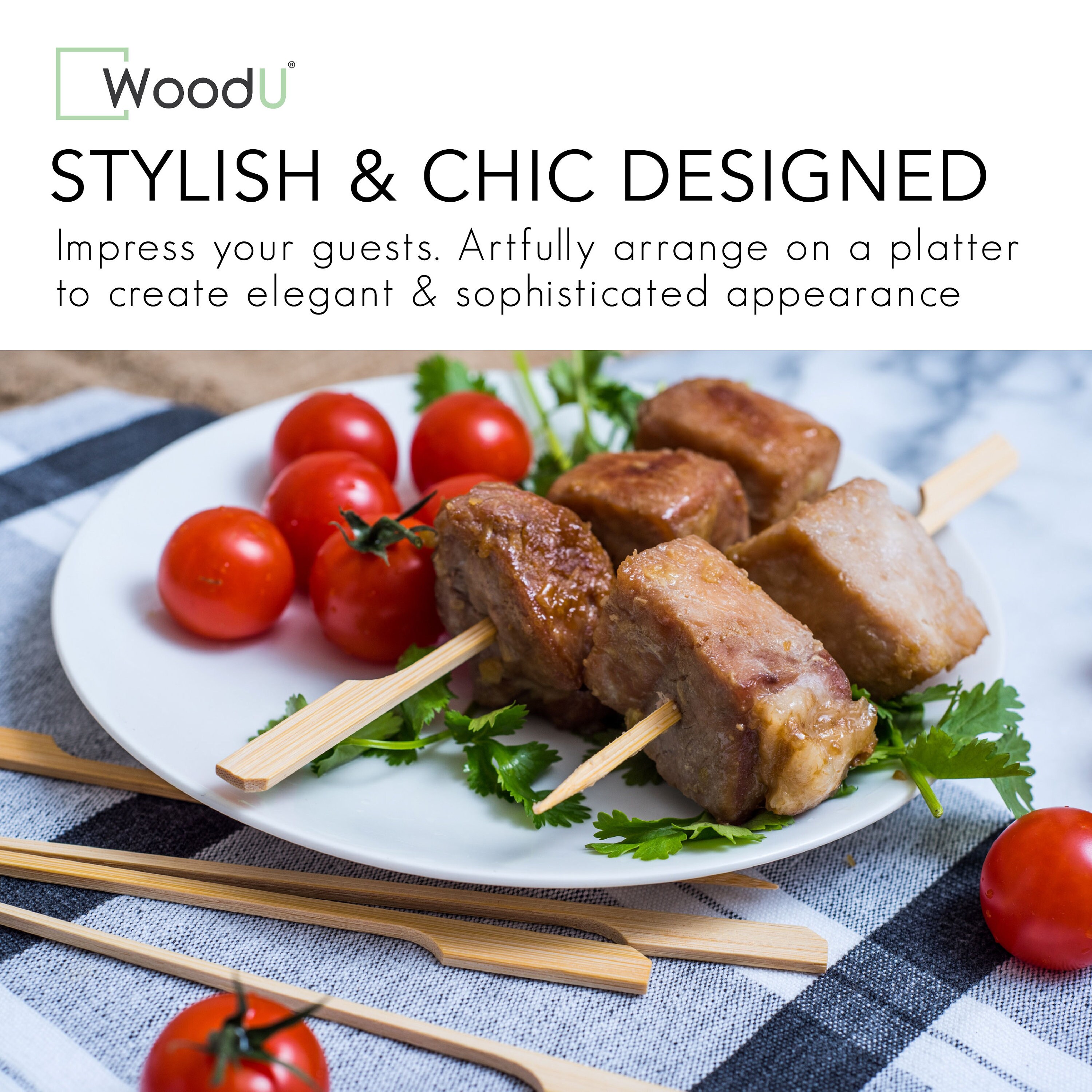 Disposable & Eco-friendly Natural Bamboo Picks Paddle Skewers 7 100PC ...