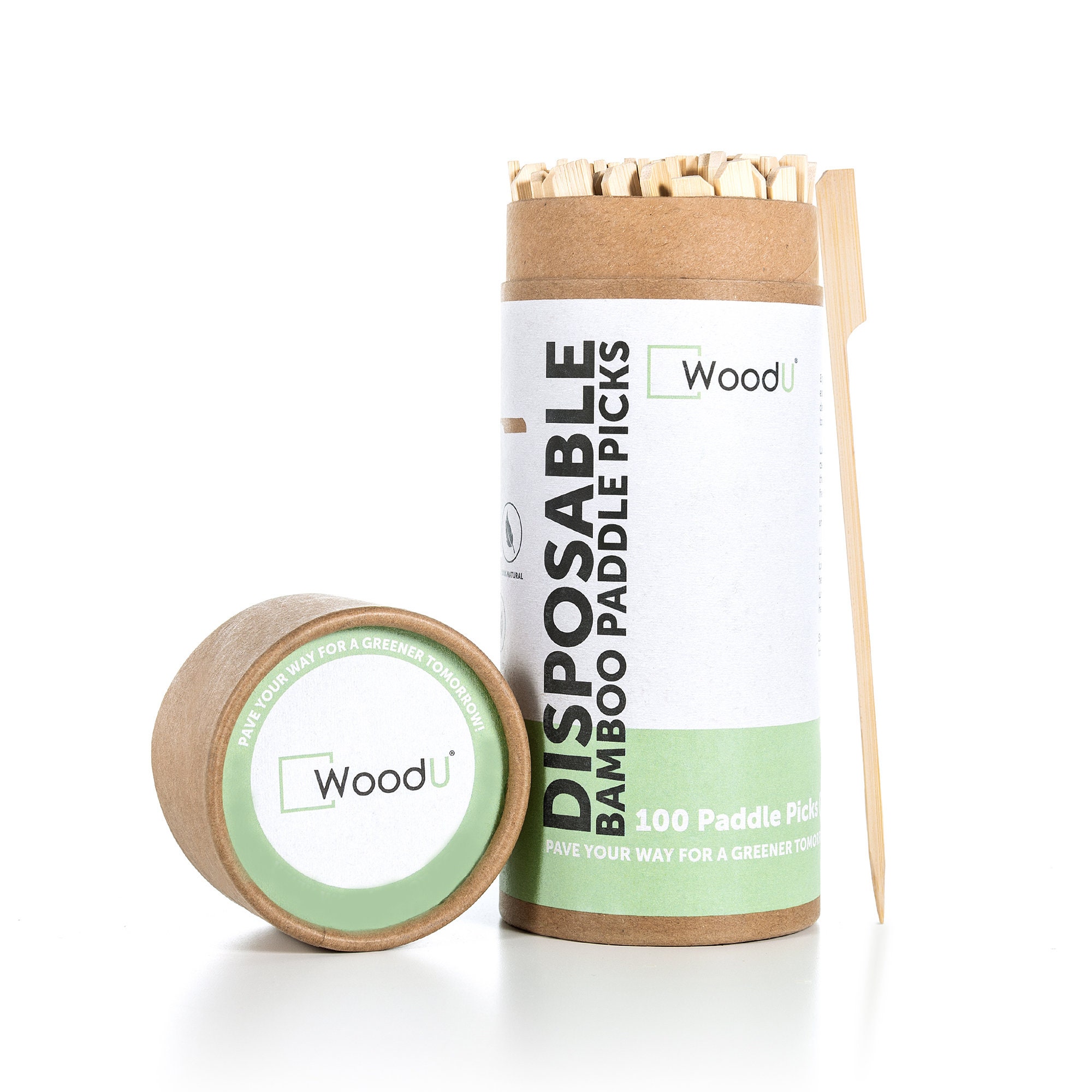 Disposable & Eco-friendly Natural Bamboo Picks Paddle Skewers 7 100PC ...