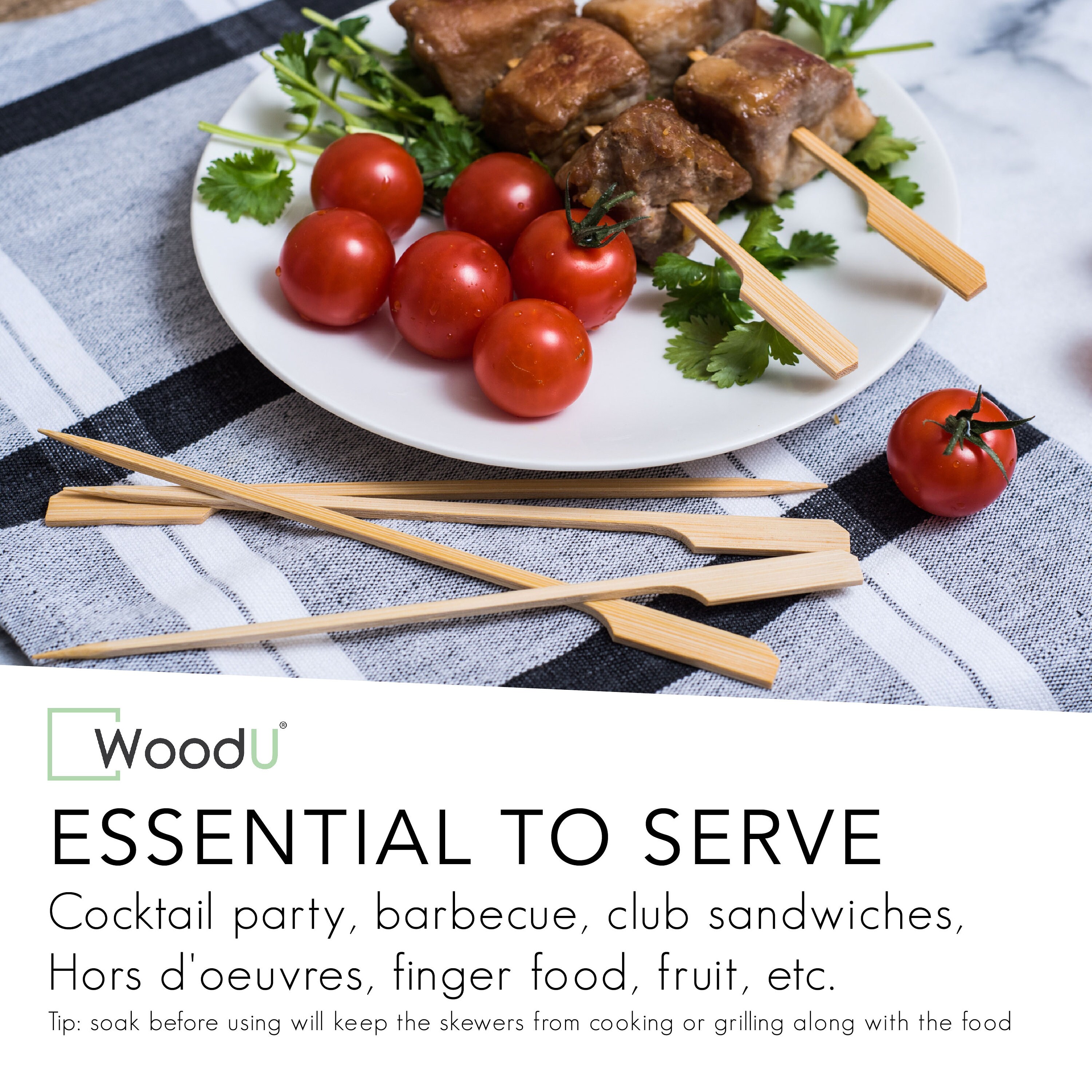 Disposable & Eco-friendly Natural Bamboo Picks Paddle Skewers 7 100PC ...