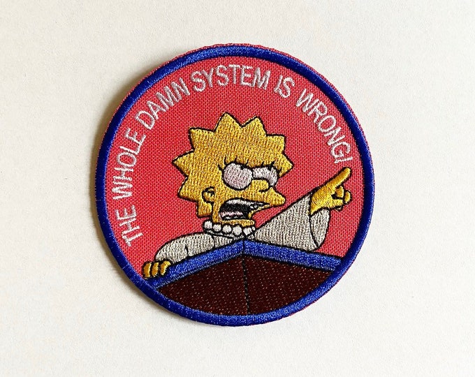 Fabric Patch Lisa Simpson Justice Equality Feminist Cartoons Animation ...
