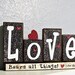 Wood Blocks - Love Bears All Things Blocks - Religious Blocks - Vinyl ...