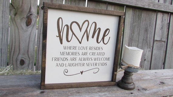 Home Where Love Resides Sign Farmhouse Home Sign Rustic | Etsy