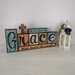 Wood Amazing Grace Sign Wood Blocks Religious Blocks Vinyl Letter ...