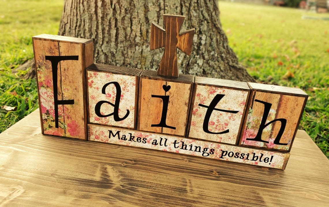 Faith Block Set Faith Scripture Blocks Religious Blocks - Etsy