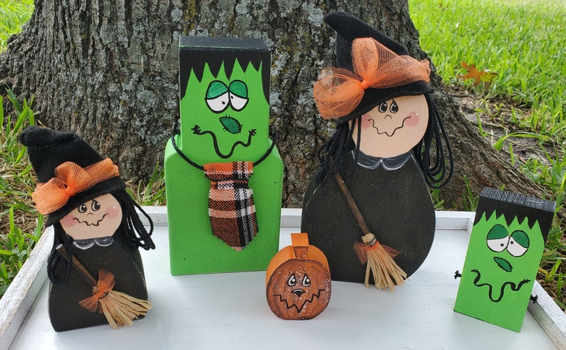 Halloween Family Block Set - Halloween Decor - Personalized Halloween ...