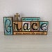 Wood Amazing Grace Sign Wood Blocks Religious Blocks Vinyl Letter ...