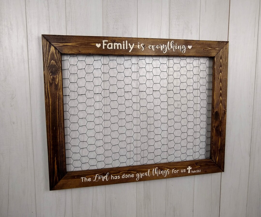 Chicken Wire Frame - Chicken Wire Picture Frame - Wire Frame - Rustic ...