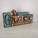 Wood Amazing Grace Sign Wood Blocks Religious Blocks Vinyl Letter ...
