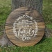 Welcome Family Sign Farmhouse Home Sign Round Wood Sign Family Sign We ...