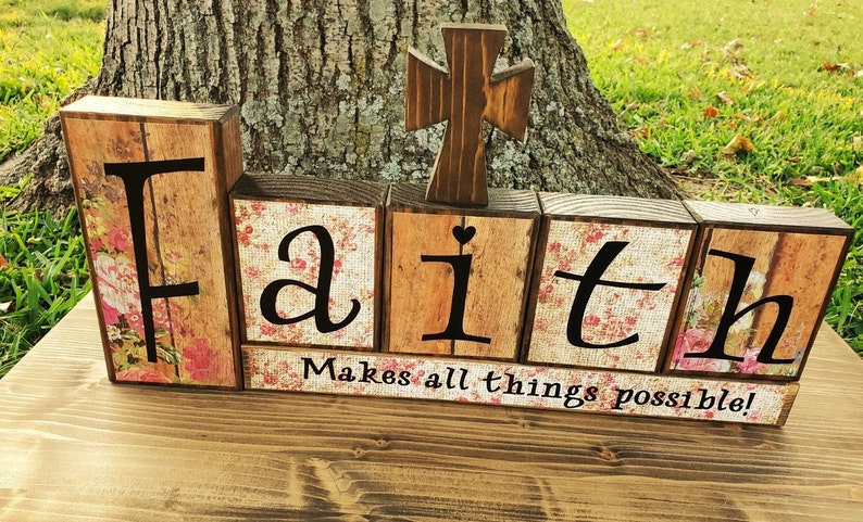 Faith Block Set Faith Scripture Blocks Religious Blocks - Etsy